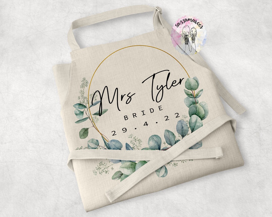 BRIDE APRON | Wedding Dress Protector | Wedding Day Aprons | Bridal ...