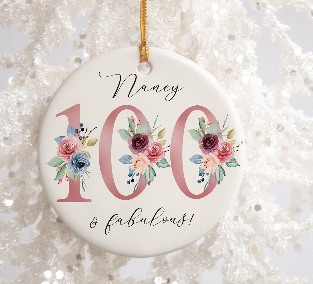 100th Birthday Gift | 100 and Fabulous | Happy 100th Birthday | 100 ...