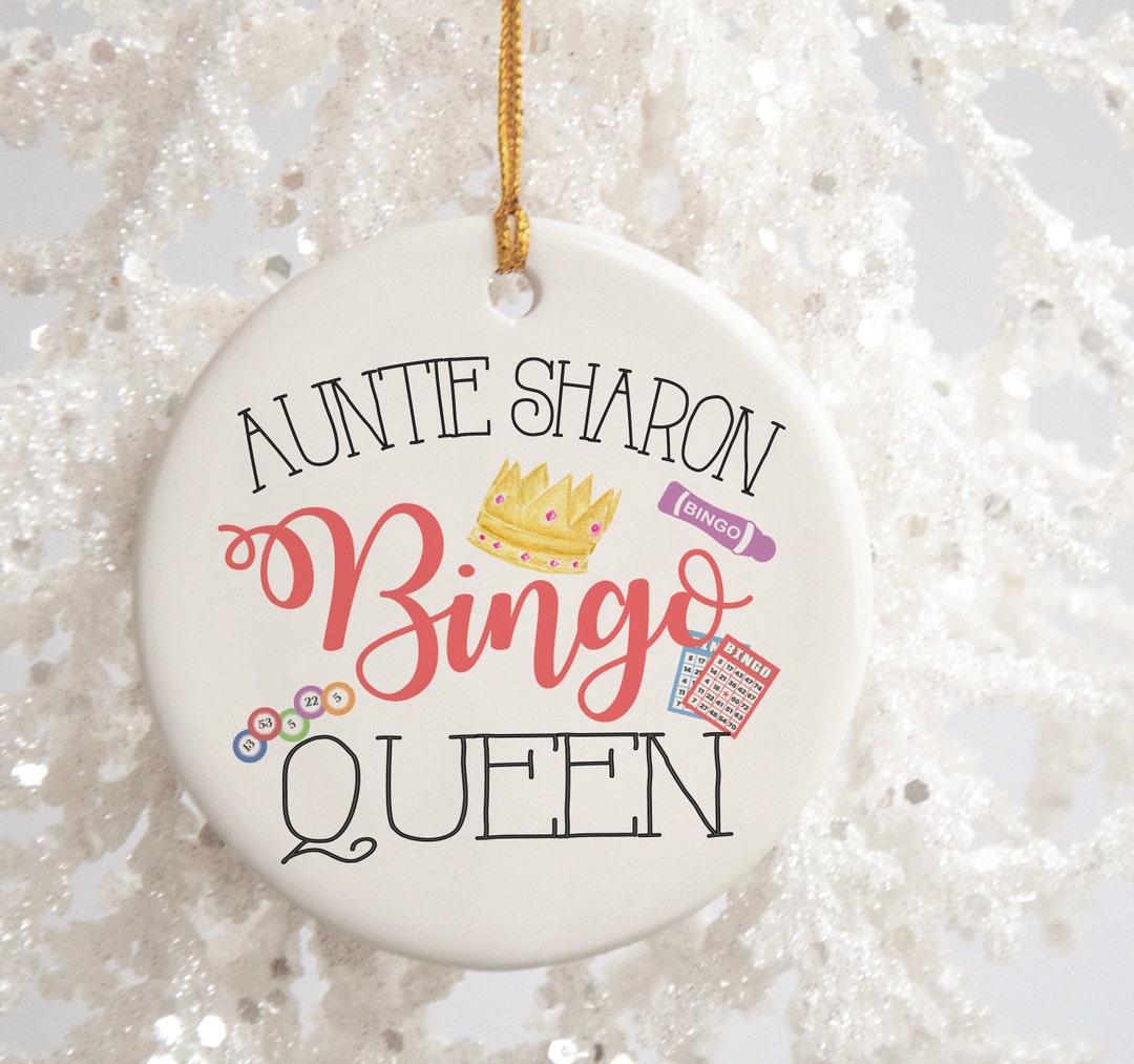 BINGO QUEEN Gift Personalised Bingo Gift Bingo Ornament Custom Bingo ...