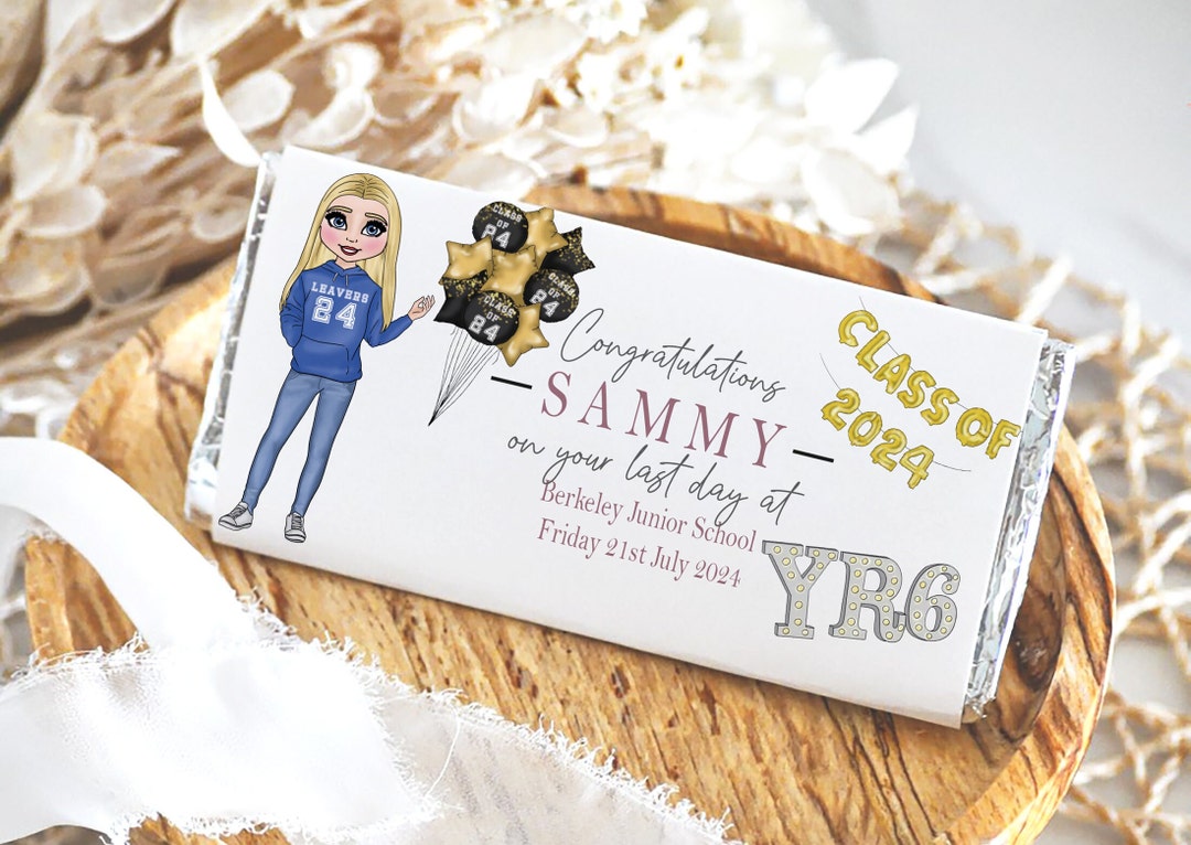 Leavers Chocolate Wrapper School Leavers Gift Class of 2024 Primary ...