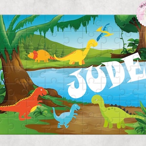Personalised Dinosaur Jigsaw | 12 Piece | Kids Dino's Jigsaw | Dinosaur ...