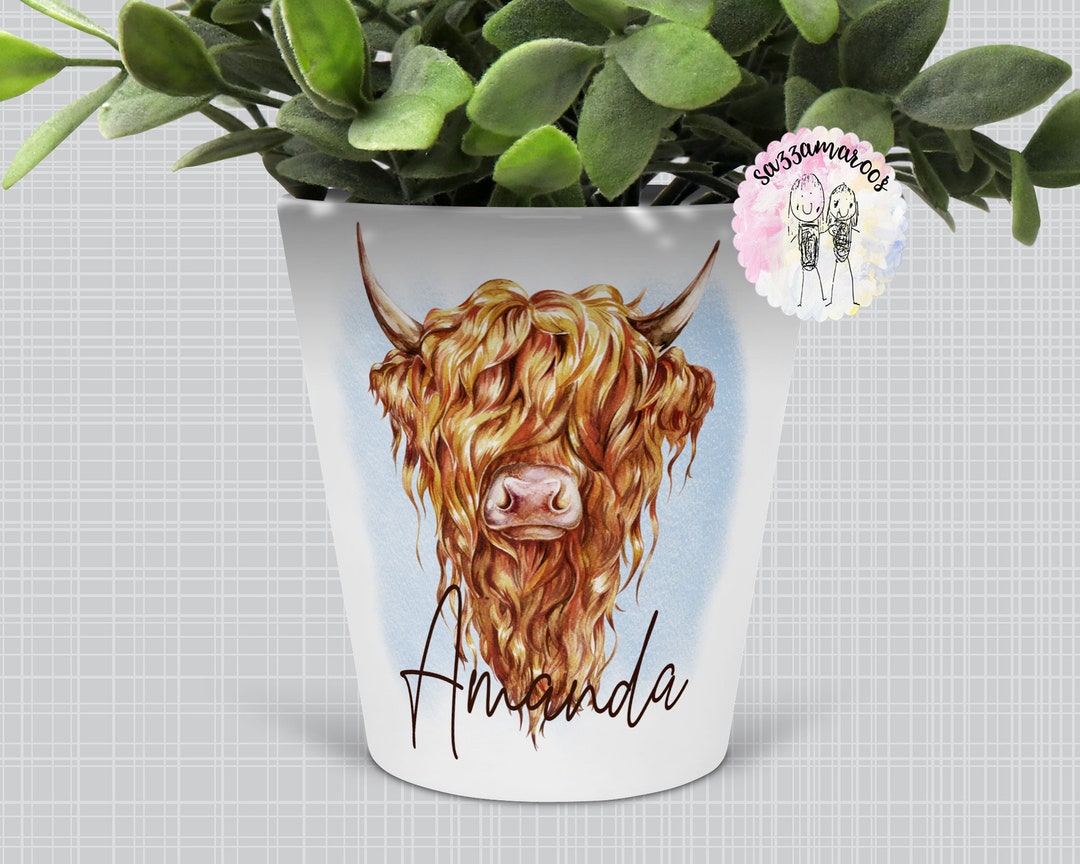 HIGHLAND COW Plant Pot | Cute Cow Planter | Highland Cow | Christmas ...