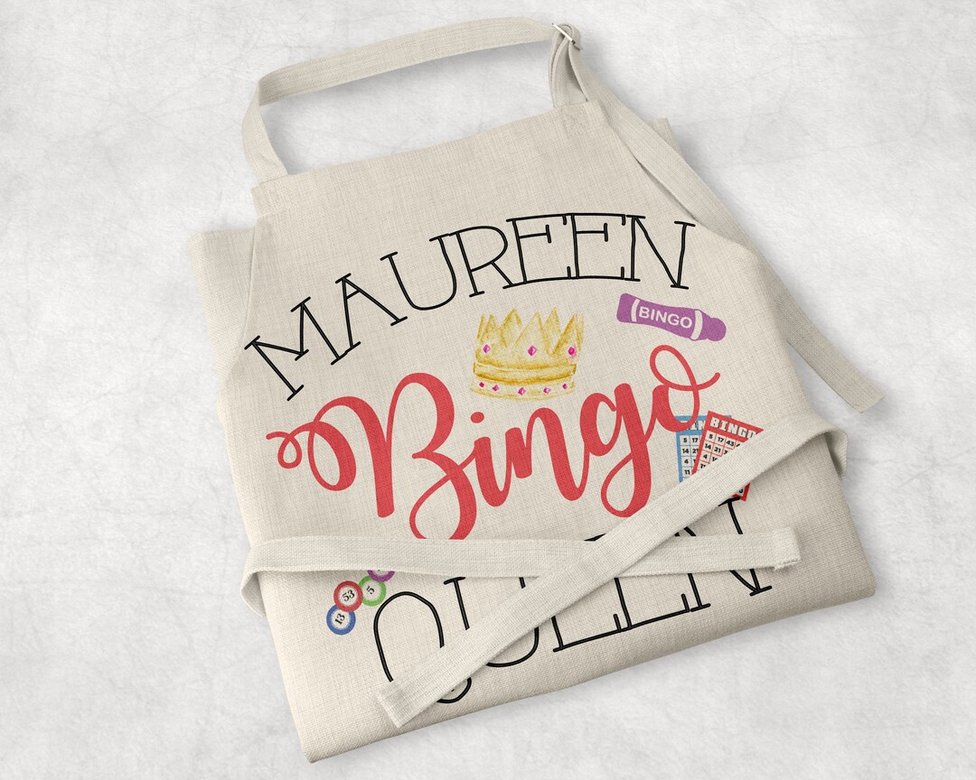 BINGO QUEEN Gift | Personalised Bingo Gift | Bingo Apron | Custom Bingo ...
