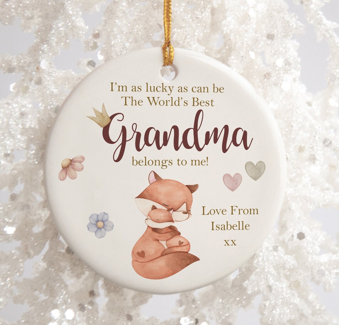 Worlds Best Grandma Belongs to Me Ceramic Decoration | Grandma Bauble ...
