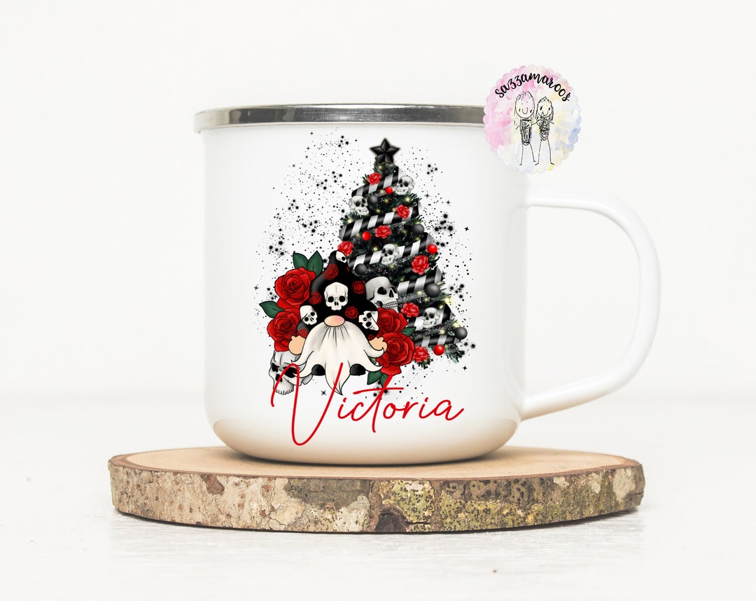 GOTHIC CHRISTMAS Camping Mug Funny Adult Skulls Mug Profanity Mug Black ...