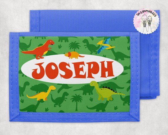 Personalised Dinosaur Wallet Kids Dinosaur Wallet Kids | Etsy