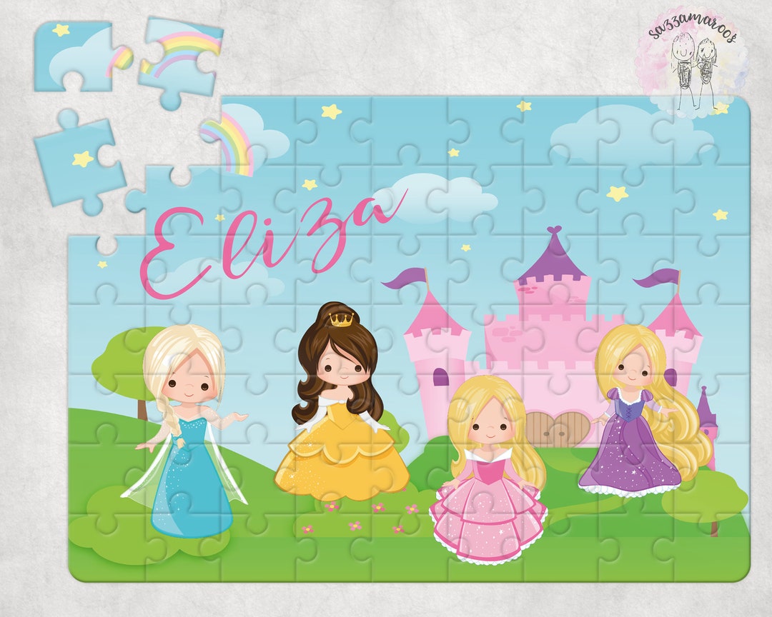 Personalised Princess Jigsaw | 63 Piece | Kids Princess Jigsaw | Fairy ...