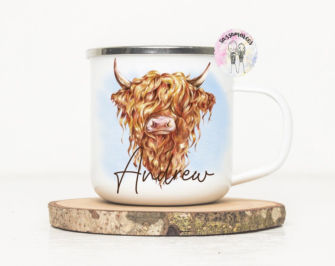 HIGHLAND COW Camping Mug| Cute Cow Travel Mug | Highland Cow Gift ...