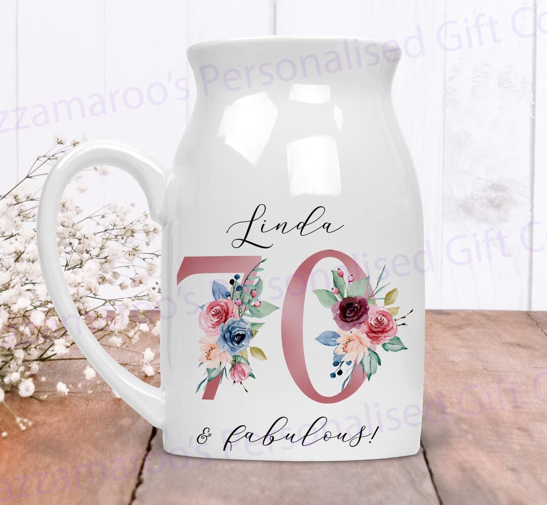 70th Birthday Flower Pot | 70 and Fabulous Gift | Happy 70th Birthday ...