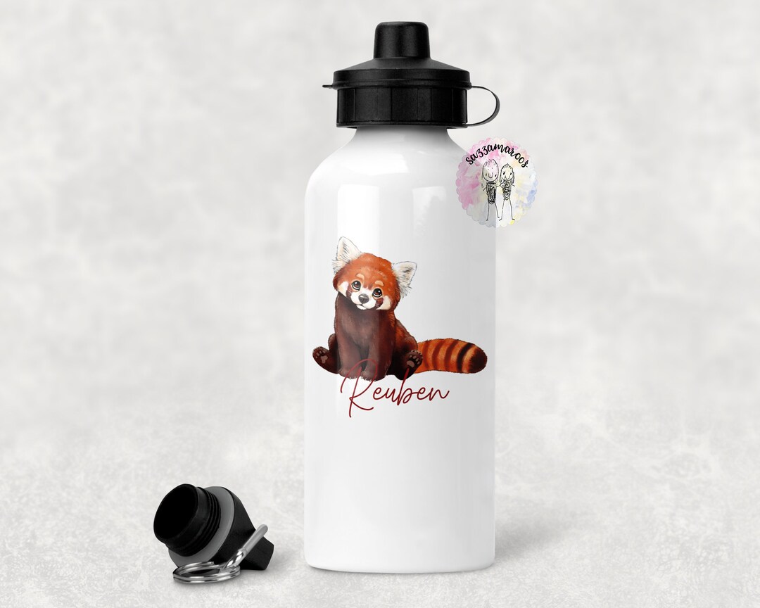 Red Panda Water Bottle | Cute Red Panda | I Love Pandas | Personalised ...