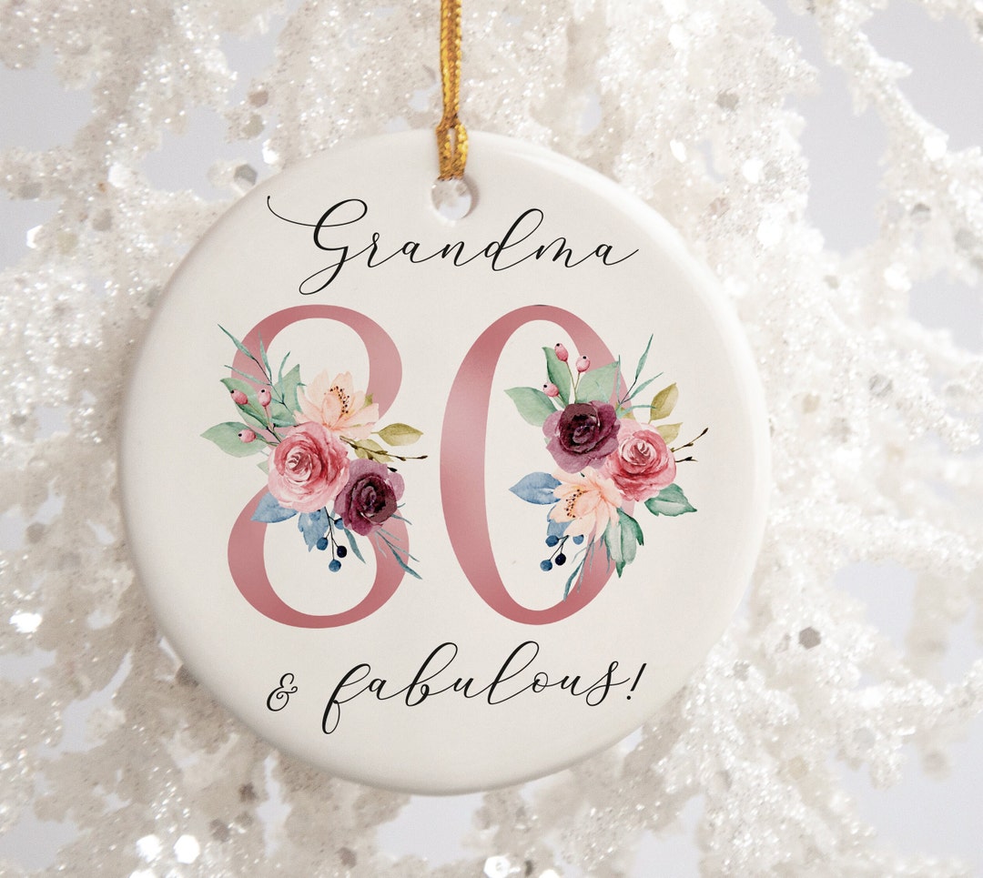 80th Birthday Gift 80 and Fabulous Happy 80th Birthday 80s 80 80th ...