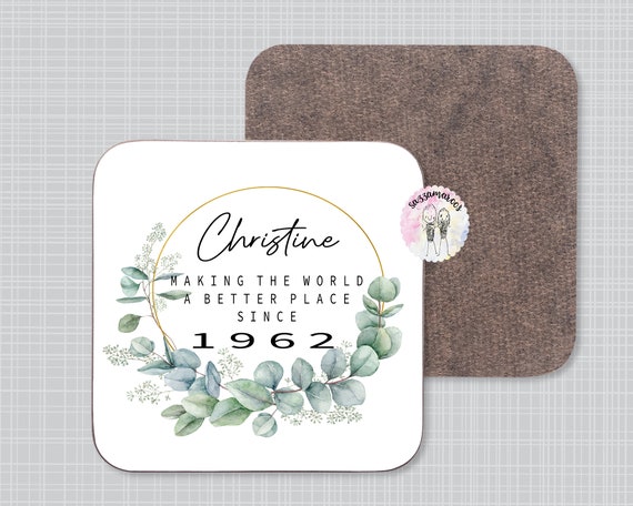 60th Birthday Gift 60th Birthday Coaster making the World a - Etsy