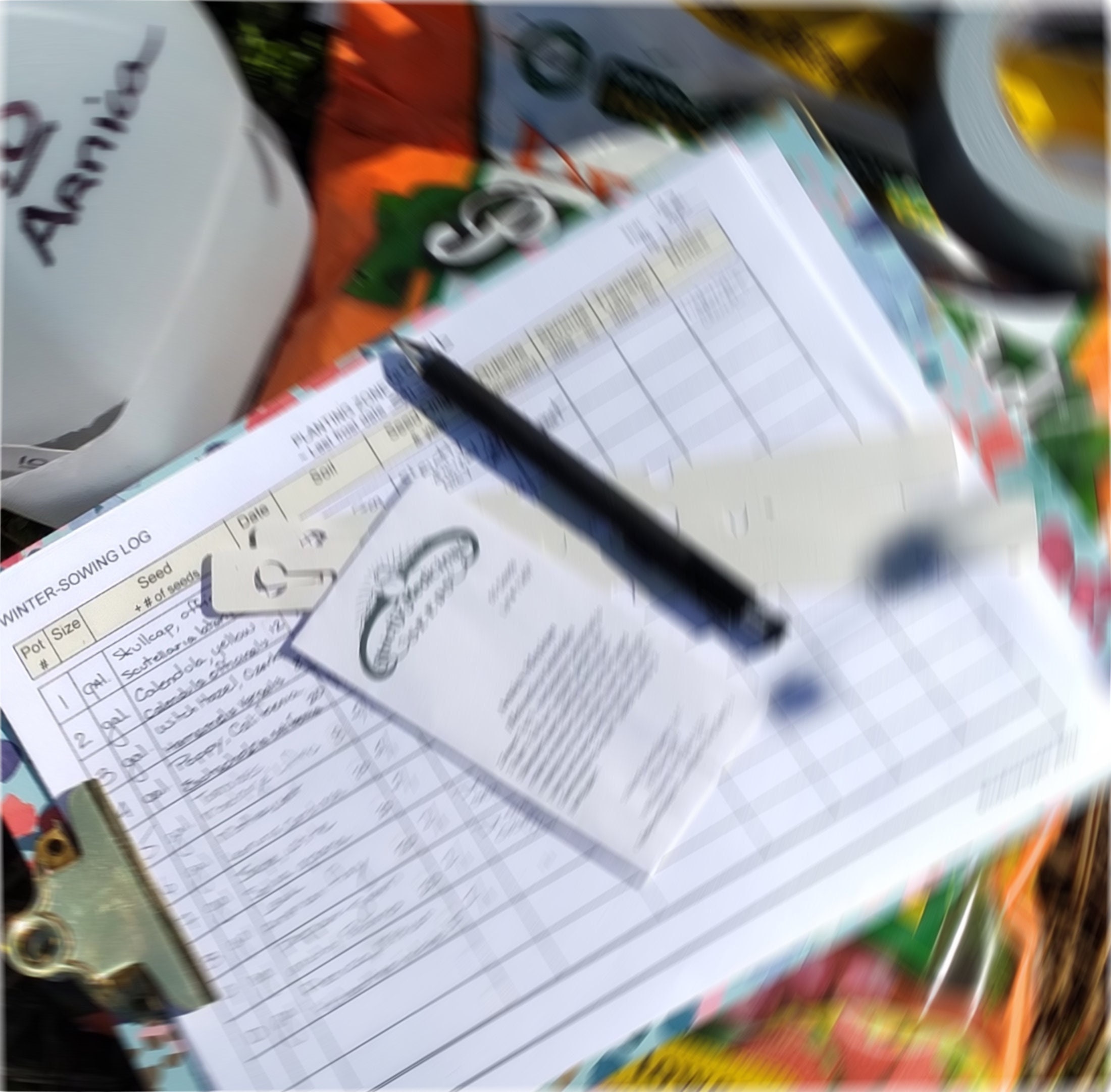 WINTER SOWING Tracking Log / Form Download Pdf 8.5 X 11 Easily Find Pot ...