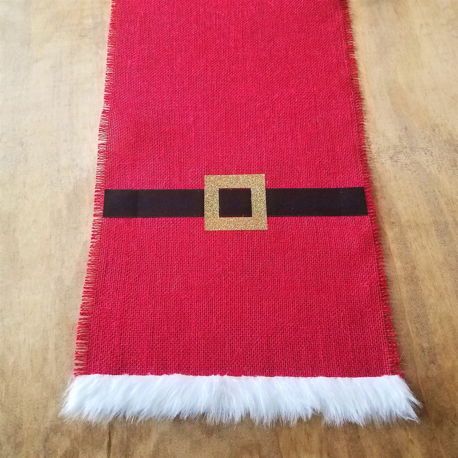 Santa Table Runner Santa Table Decor Traditional Christmas - Etsy