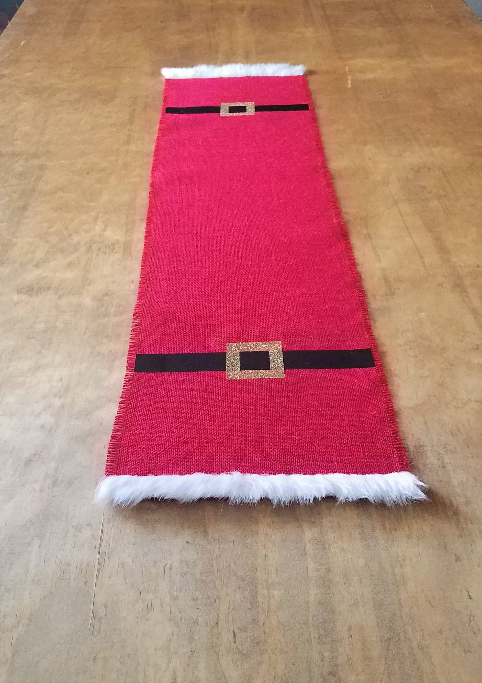 Santa Table Runner Santa Table Decor Traditional Christmas | Etsy