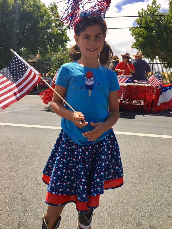 Red white and blue skirt store
