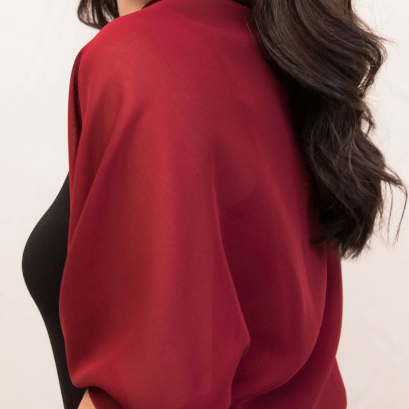 Red Shrug - Etsy