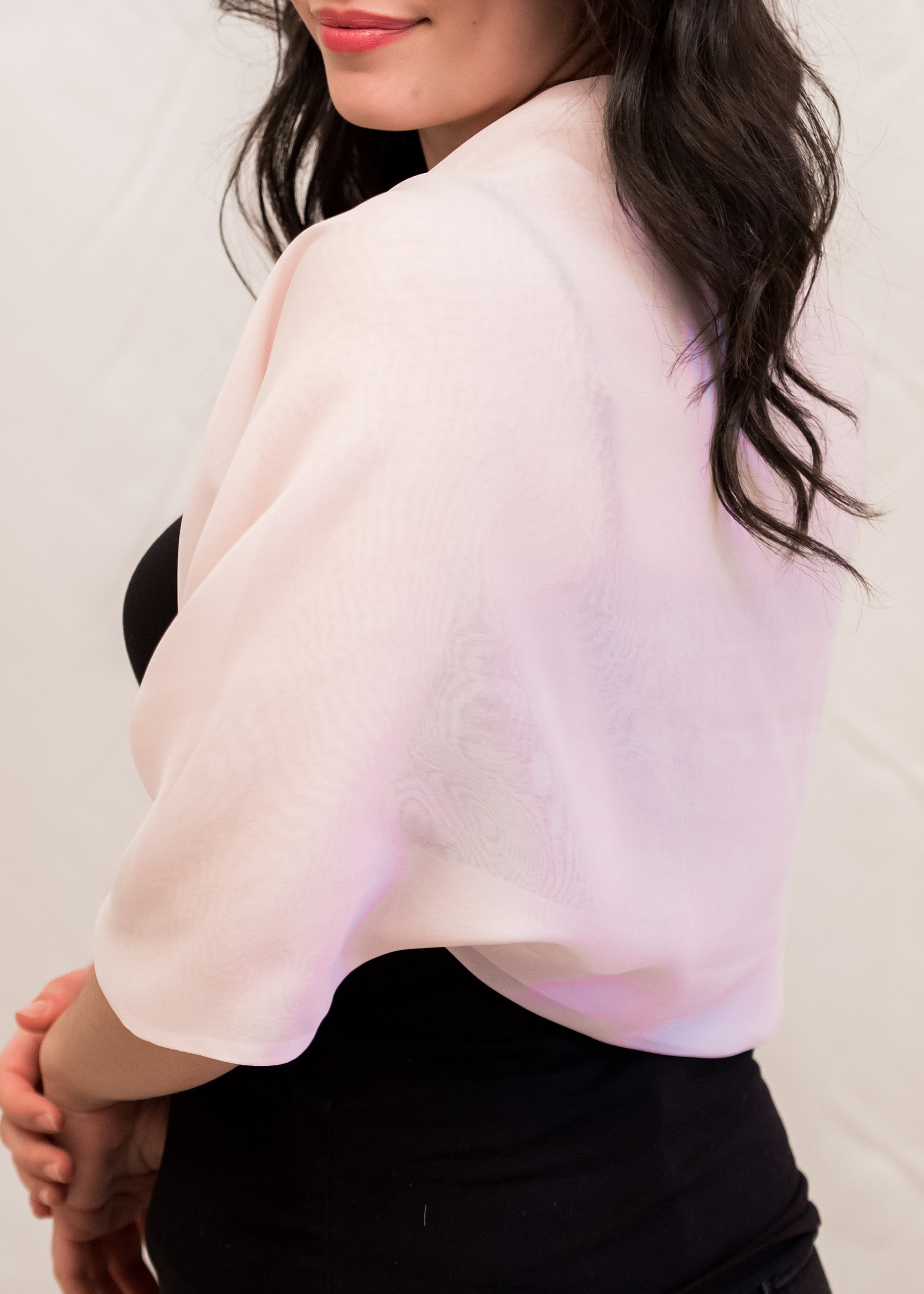 Ballet Pink Shawlee Shrug,wedding Bolero, Shawl,coverup, Bridesmaid ...