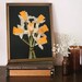 Pressed Daffodils in Vintage Brass Frame, Botanical Art Decor, Floral ...