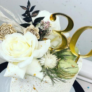 Mirrored Rose Gold Number Topper Cake Topper Number Cake - Etsy UK