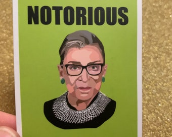 Ruth Bader Ginsburg / Notorious RBG Sticker - Etsy