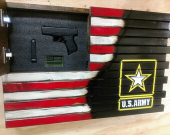 Hidden Gun Storage Small American Flag with Navy logo | Etsy
