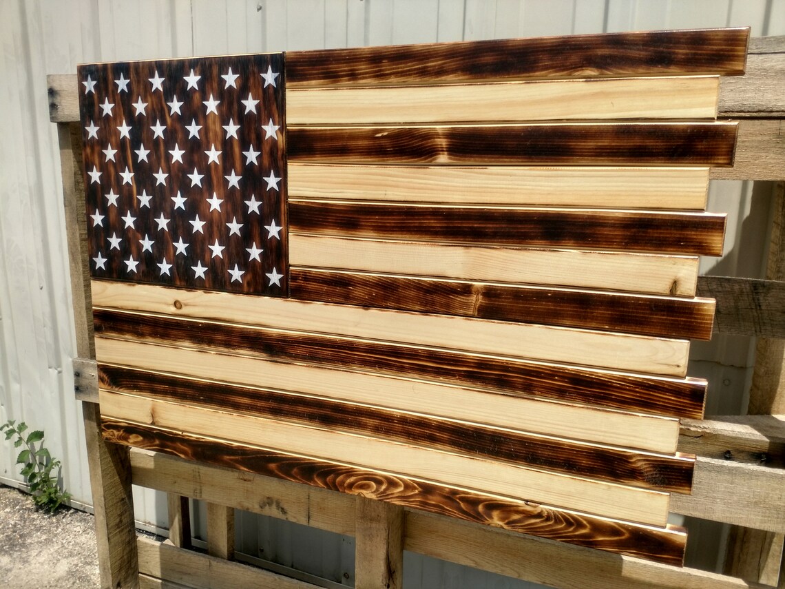 Hidden Gun Storage. Charred Large American Concealment Flag - Etsy