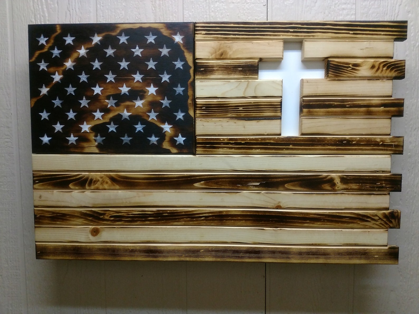 Hidden Gun Storage Small American Concealment Flag With Inlaid - Etsy