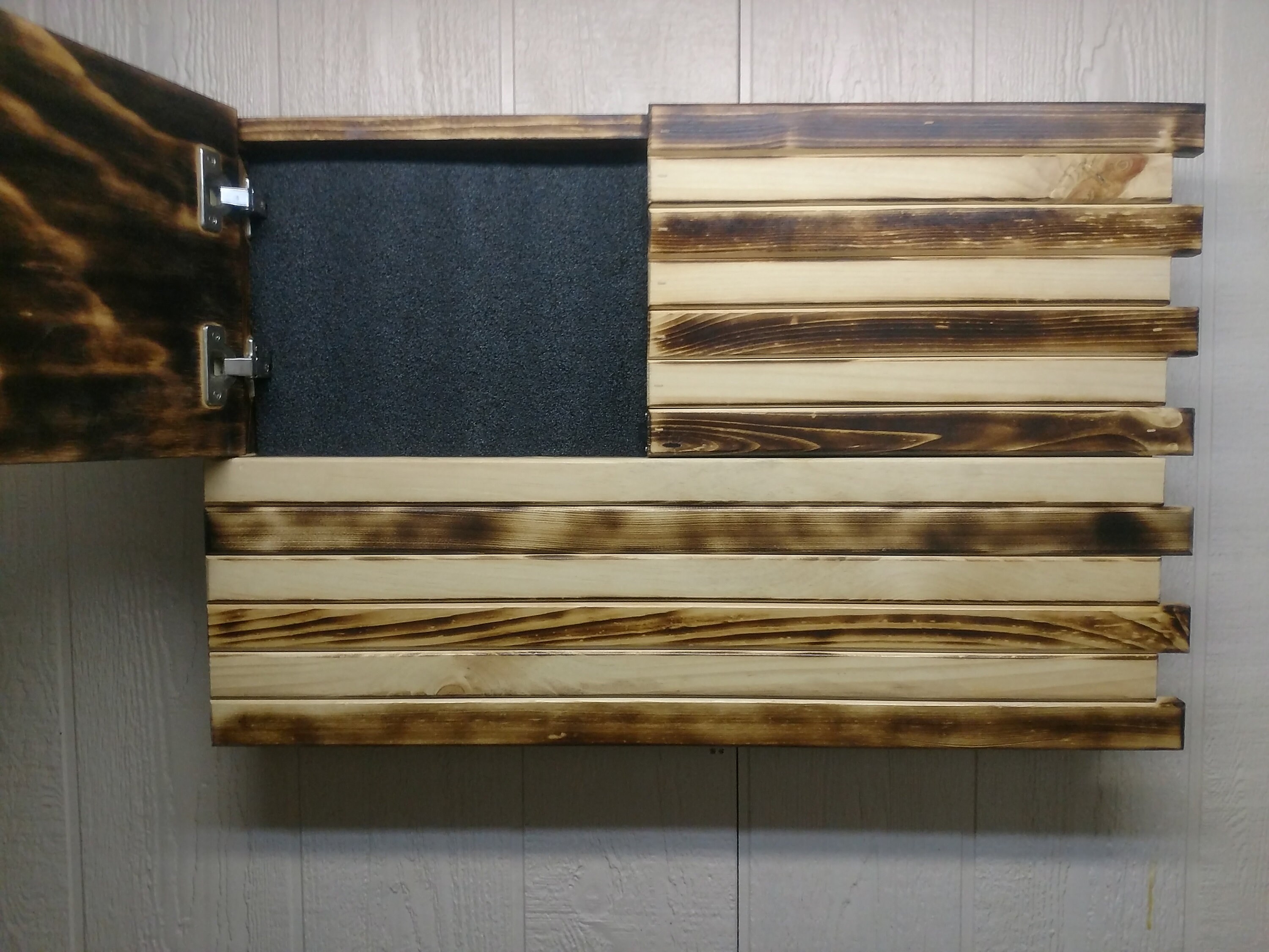 Hidden Gun Storage Dual Compartment Charred Small American - Etsy