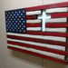 Hidden Gun Storage Small American Concealment Flag With Inlaid Cross ...