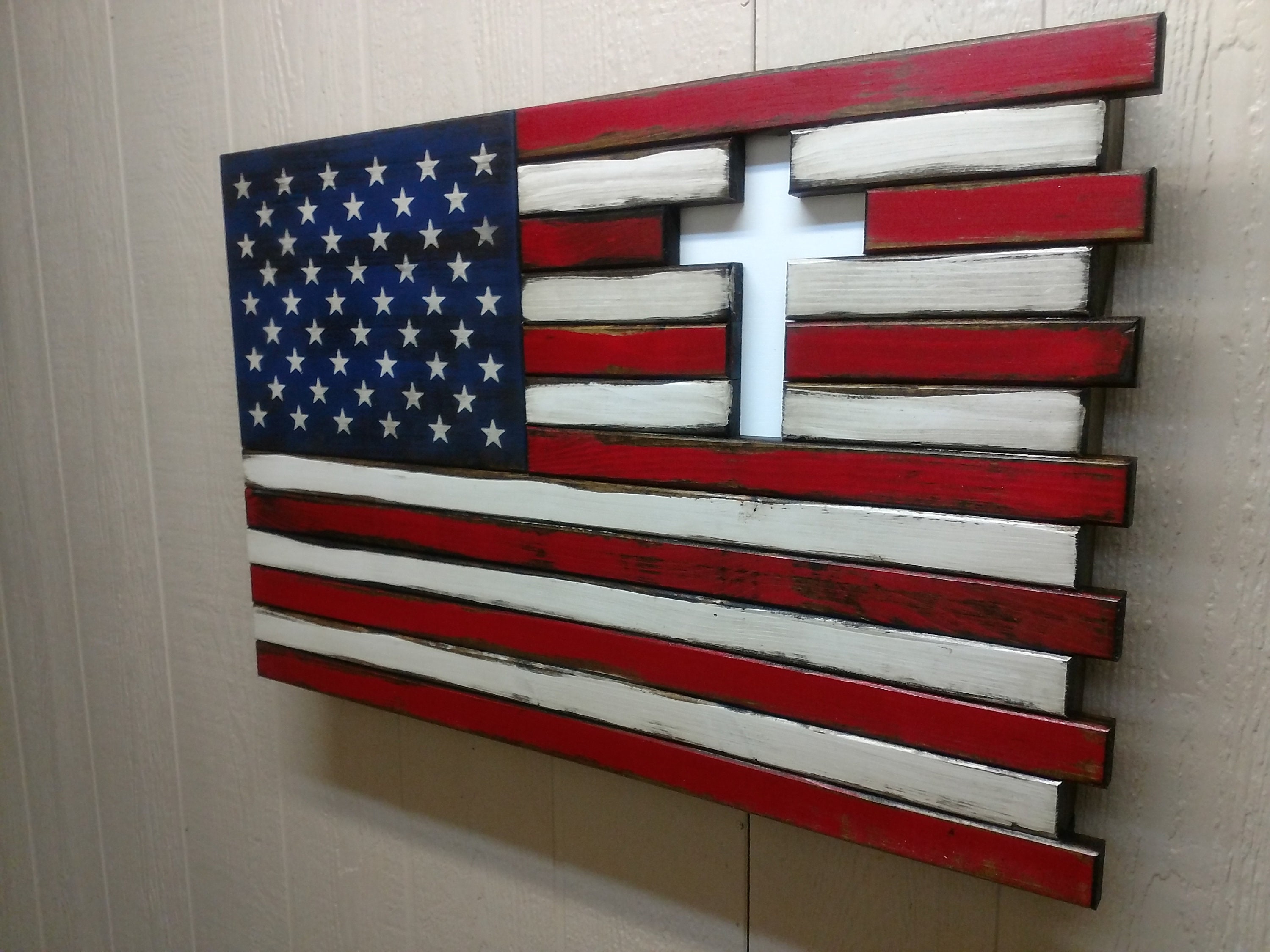 Hidden Gun Storage Small American Concealment Flag With Inlaid - Etsy