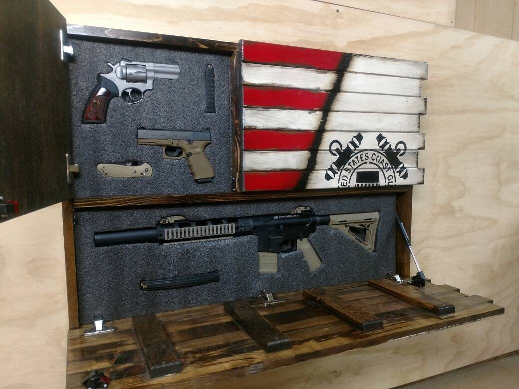 Premium Large American Flag Gun Case with Coast Guard Logo - Etsy Nederland