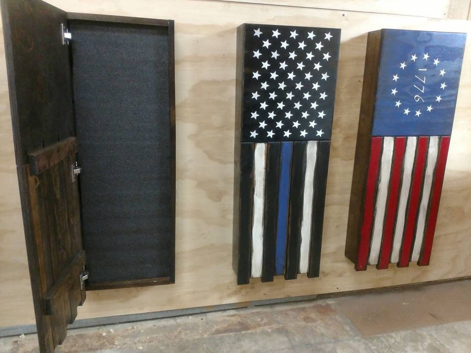 Hidden Gun Storage Half Flag Banner - Etsy