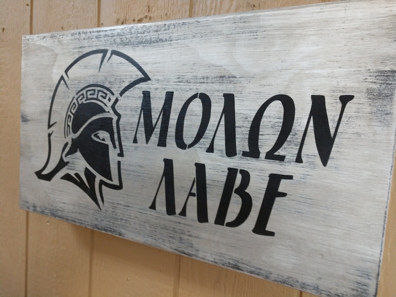 Molon Labe Mini Gun Storage Sign - Etsy