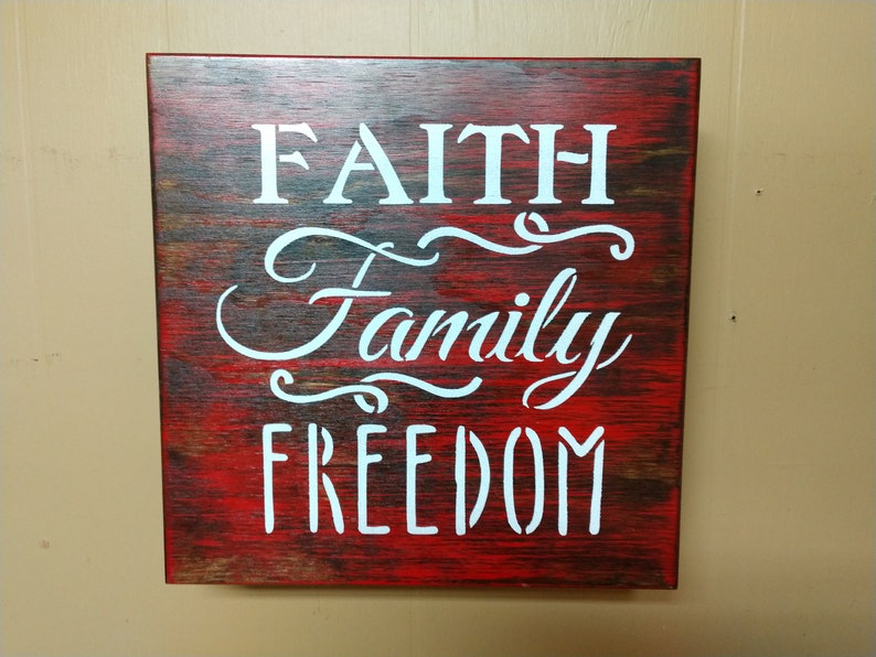 Faith Family Freedom Mini Wall Art Box - Etsy