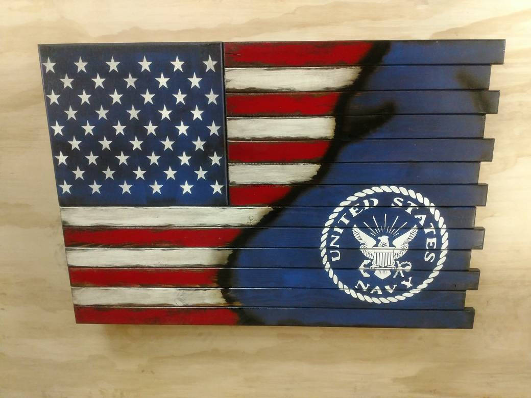 Premium Large American Gun Concealment Flag With Navy Logo. - Etsy