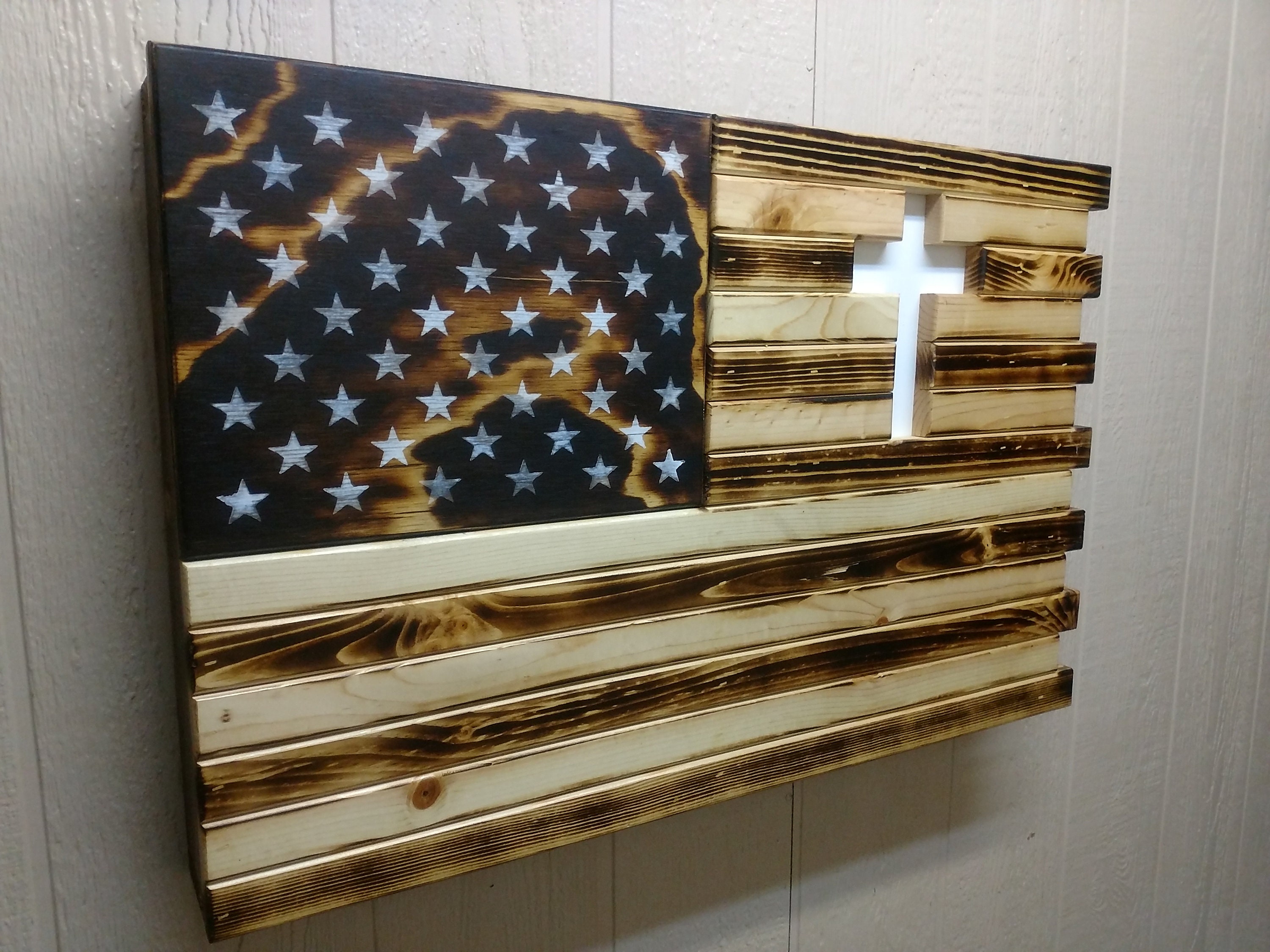 Hidden Gun Storage Small American Concealment Flag With Inlaid - Etsy