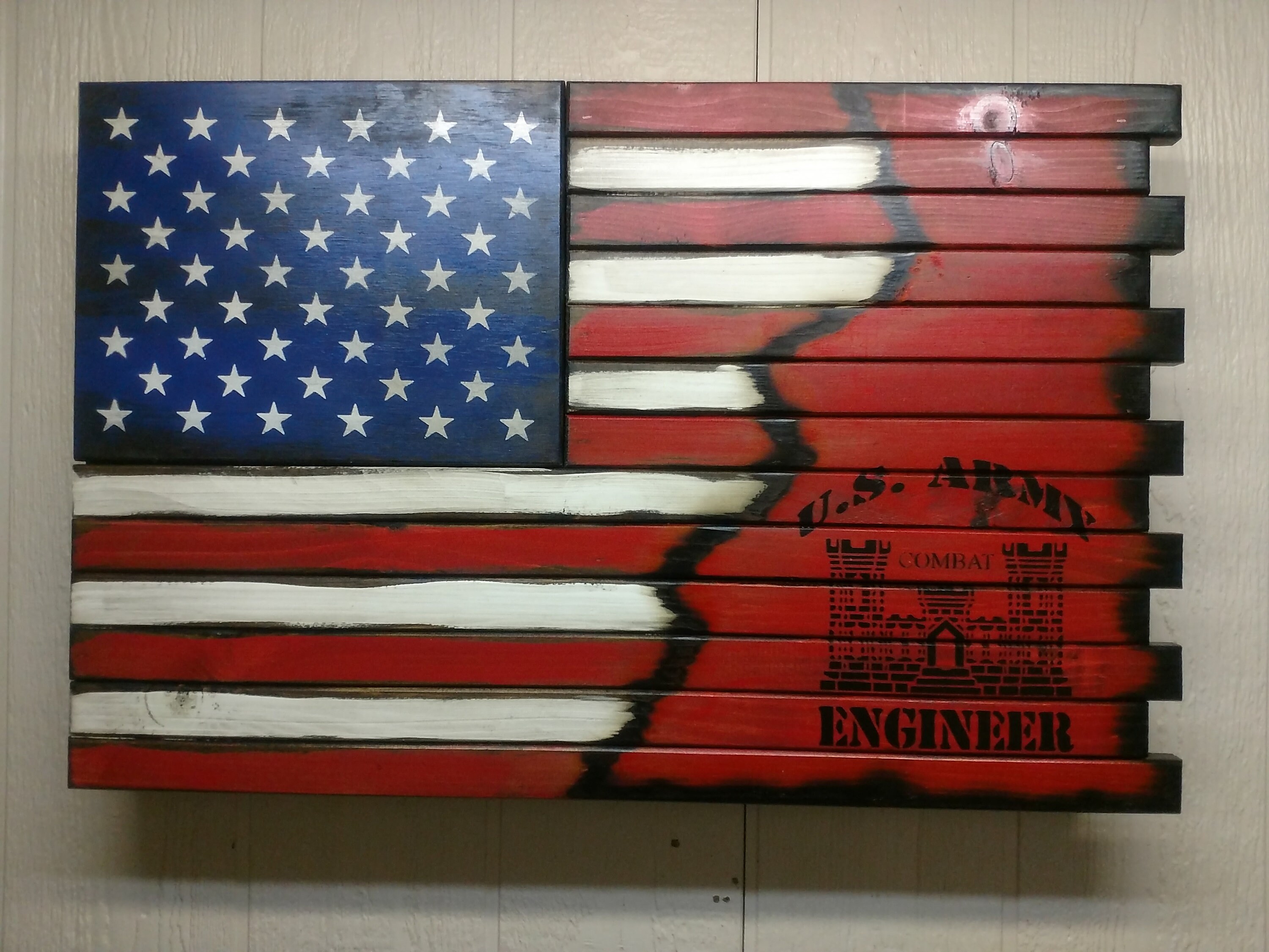 Premium Large American Flag With Combat Engineer Logo - Etsy