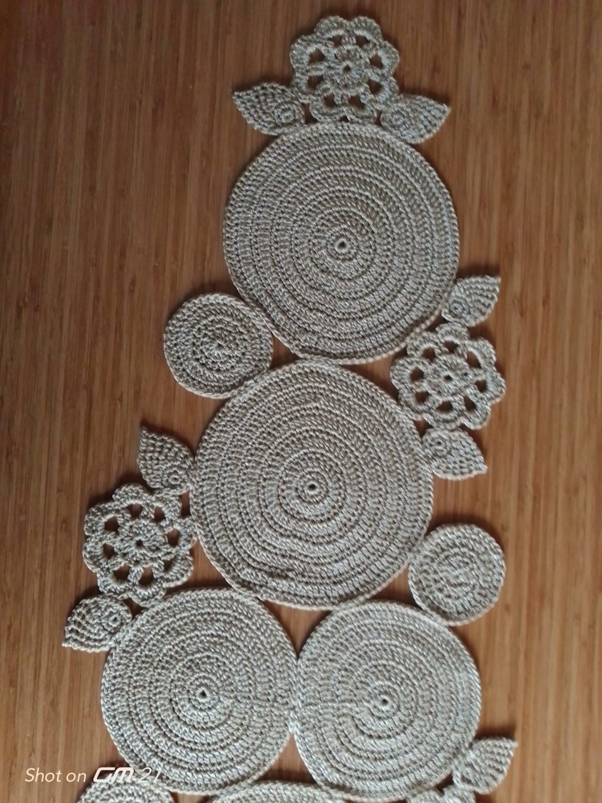 Crochet Table Runner, Macrame Runner, Knitted Table Runner, Circles ...