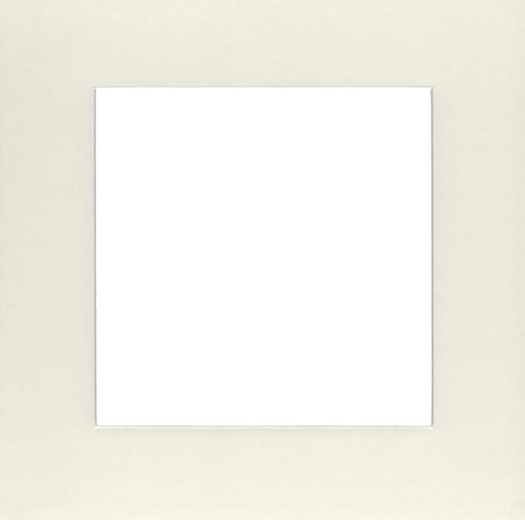 Pack of (6) 12x12 Acid Free White Core Picture Mats Cut for 8x8 ...