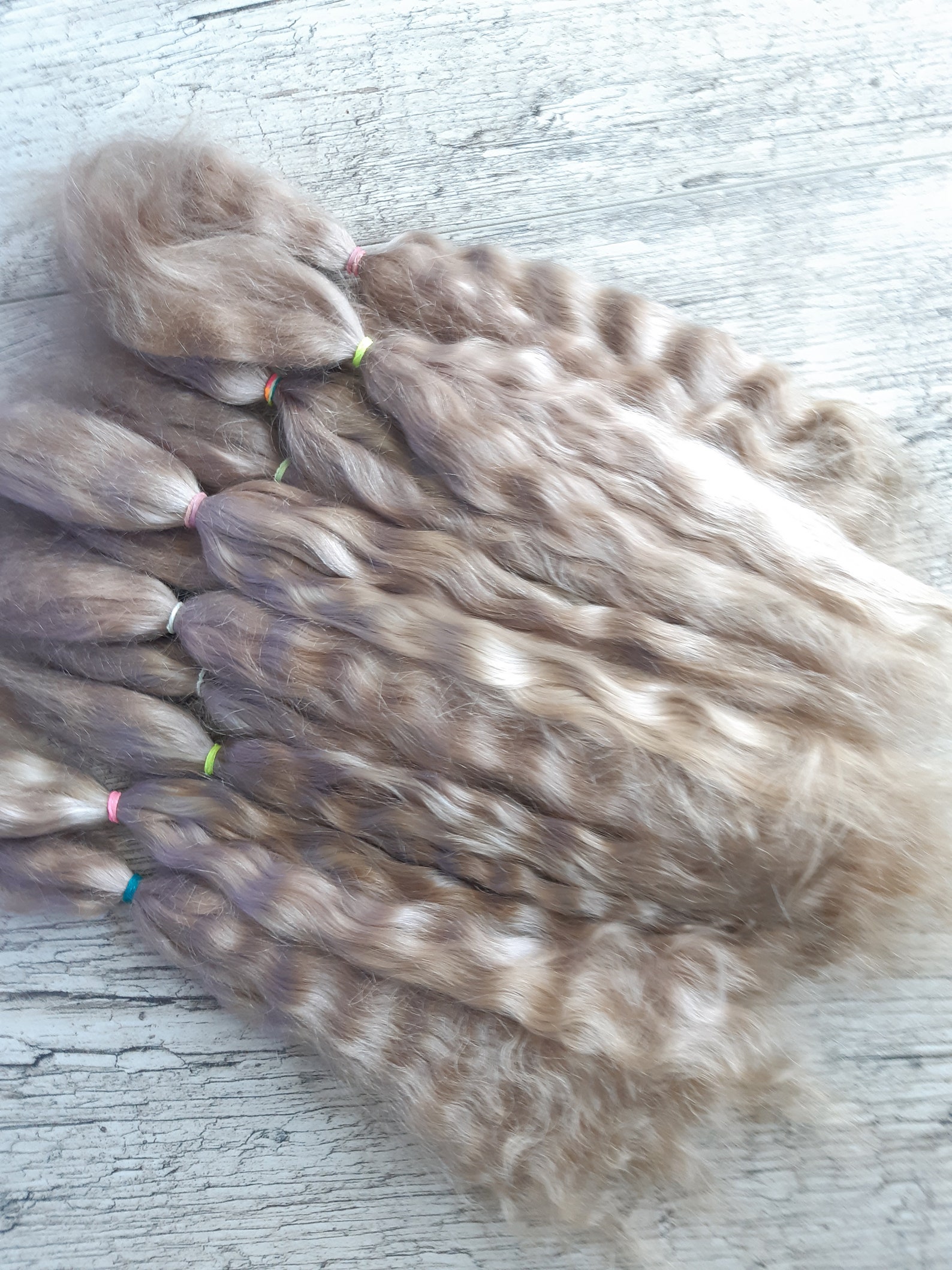 Mohair muñeca pelo para peluca Angora cabra teñida miel rubia | Etsy