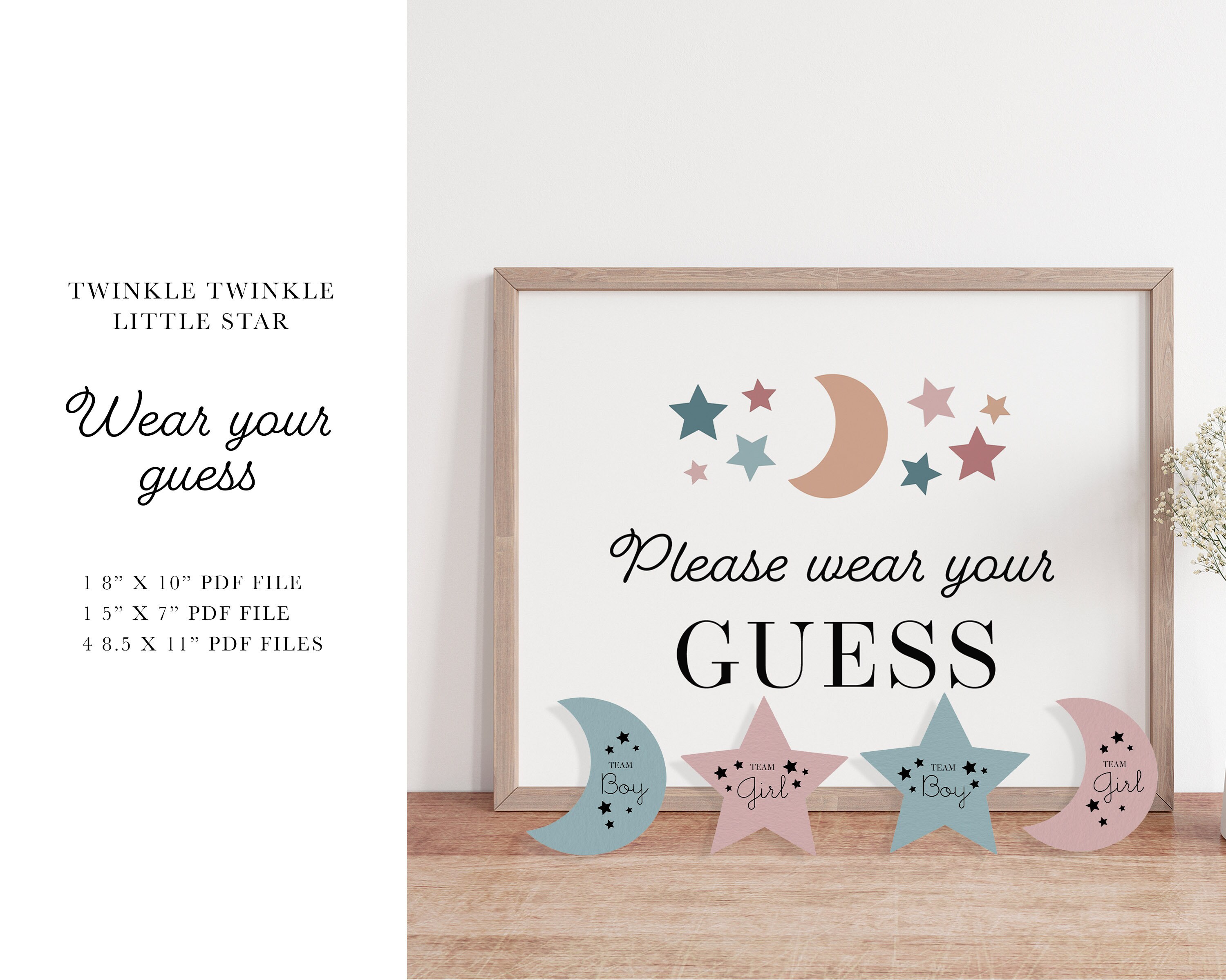 Wear Your Guess, Boy or Girl, PDF Instant Download, Twinkle Twinkle ...