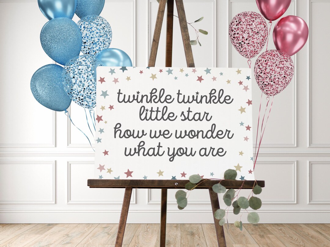 Twinkle Twinkle Little Star How We Wonder What You Are Gender Reveal ...