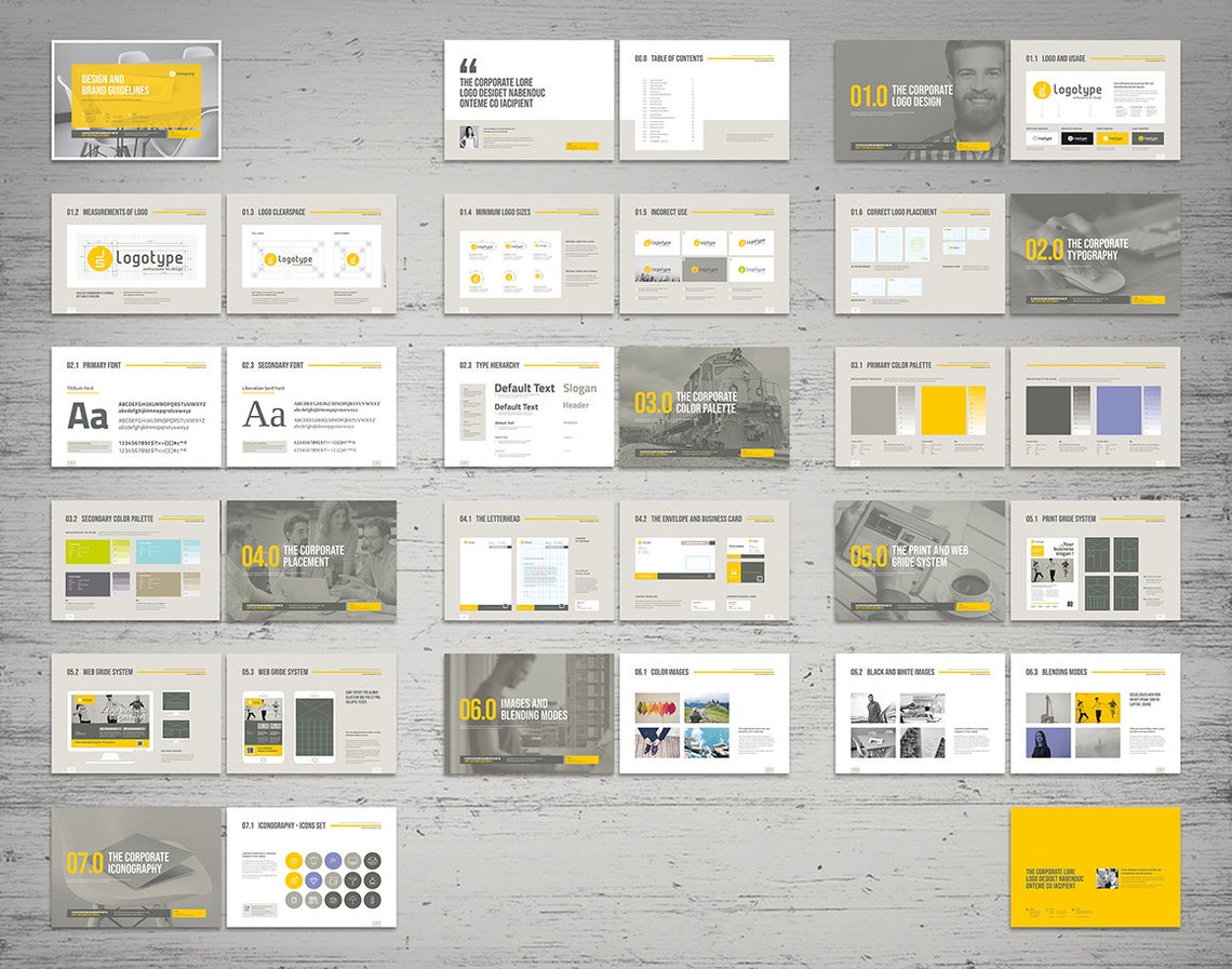 Brand Manual Indesign Template | Etsy