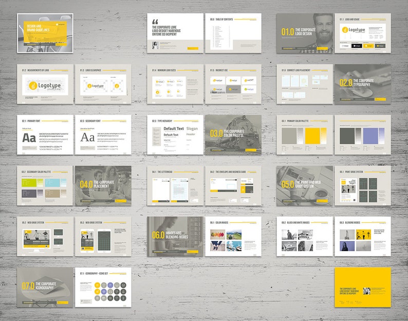 Brand Manual Indesign Template - Etsy