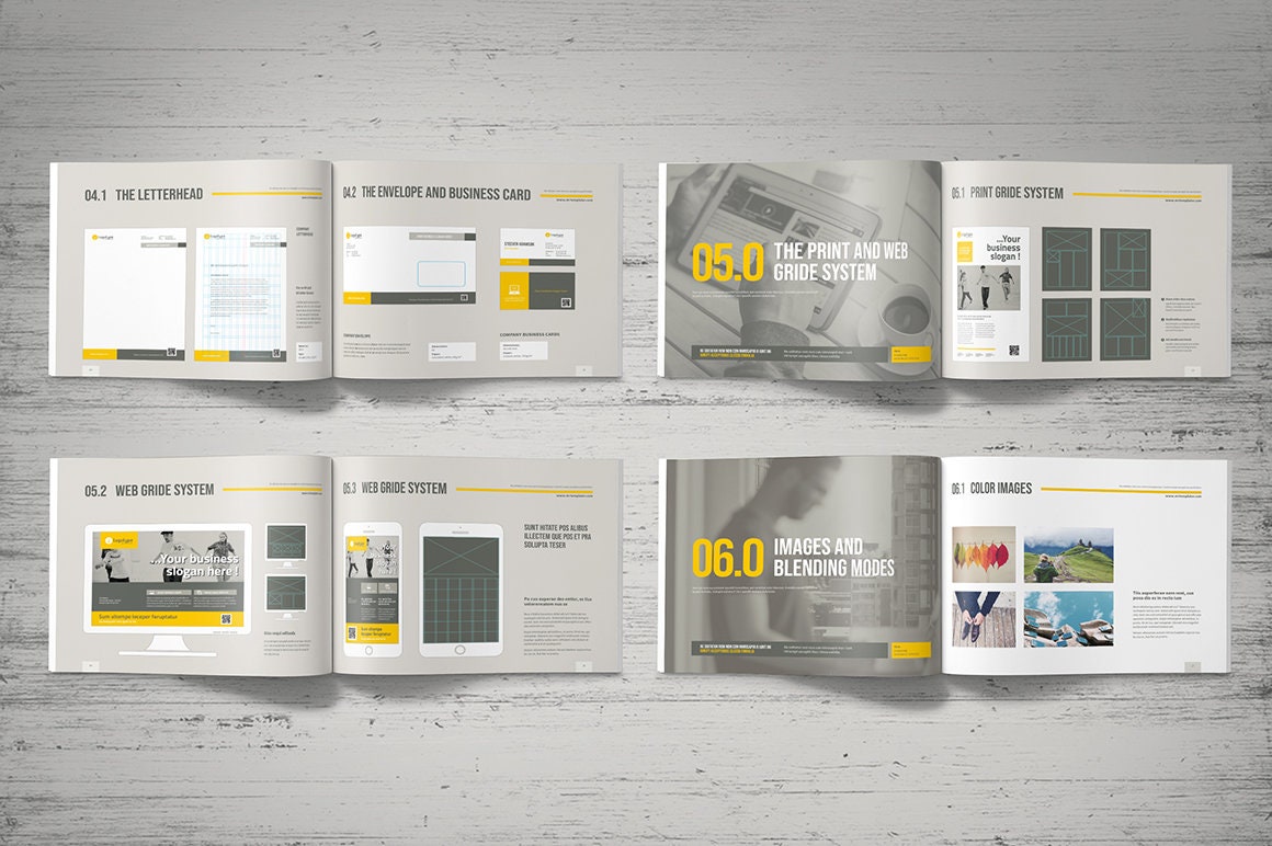 Brand Manual Indesign Template - Etsy