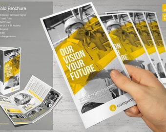 Tri-fold Brochure Print Template | Indesign Template - Etsy