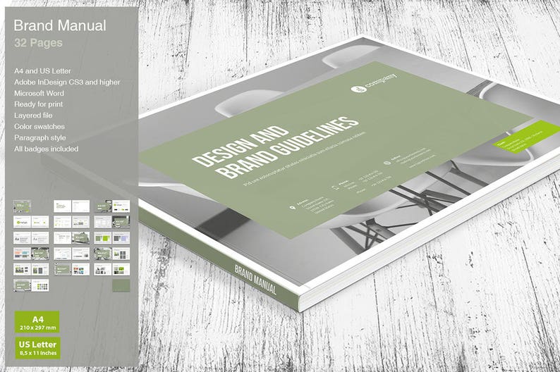 Brand Manual | Indesign Template - Etsy