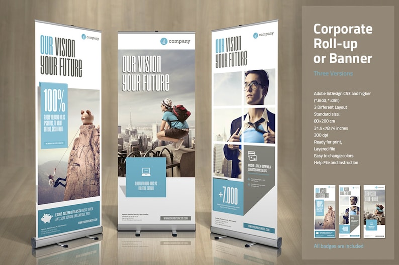 Business Roll-up Banner Indesign Template - Etsy