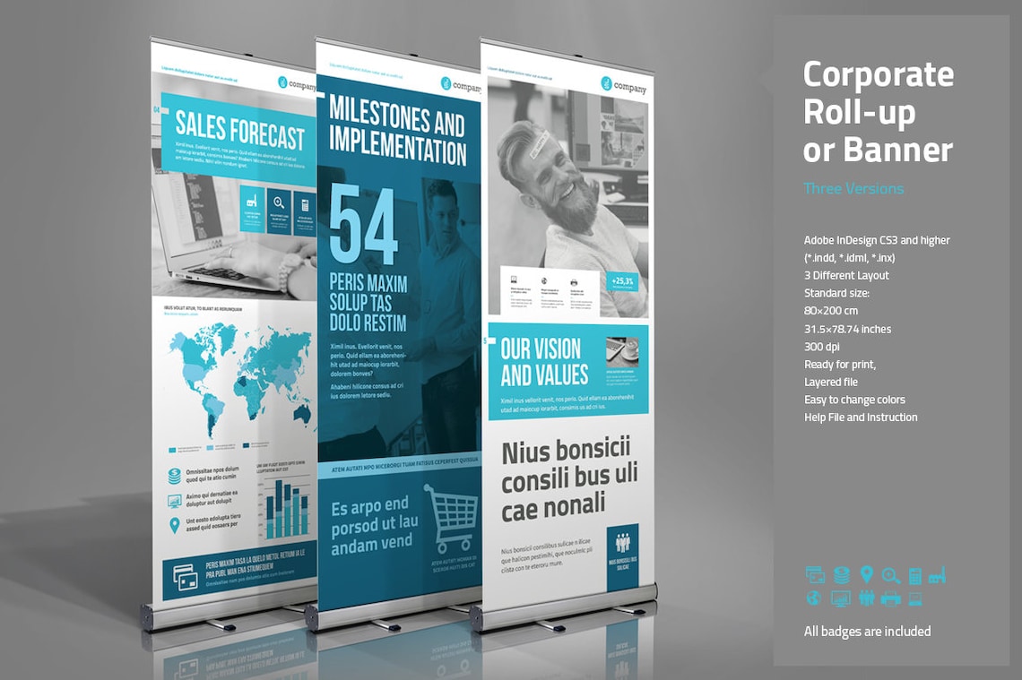 Business Roll-up Banner | Indesign Template - Etsy